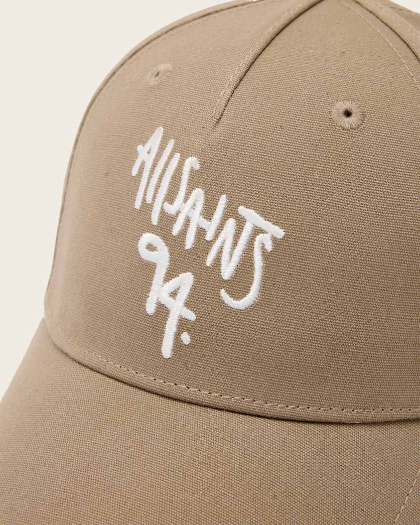 Spray Logo Baseball Cap BROWN/CHALK WHITE | ALLSAINTS
